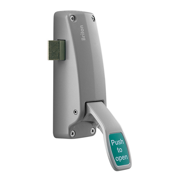 Briton 1438 Push Pad Emergency Exit Latch (Silver) | Safe Fire Direct