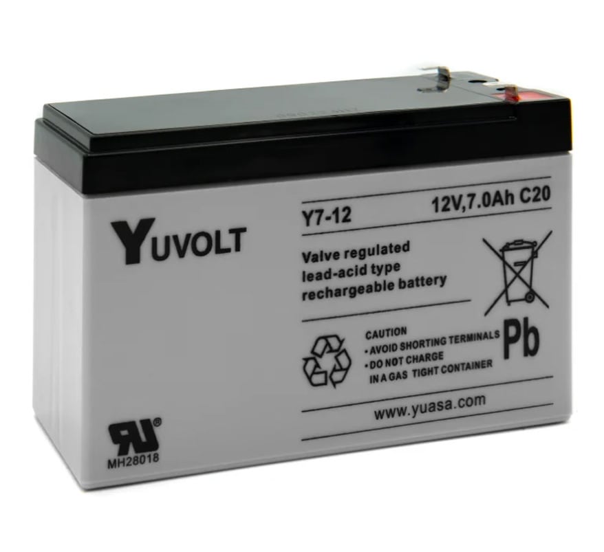 Yuasa Y7-12 Yuvolt 12v 7Ah Sealed Lead Acid Battery