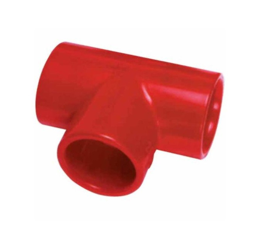 WAGNER Red 25mm T Piece (Pack of 10) (01-10-9045)