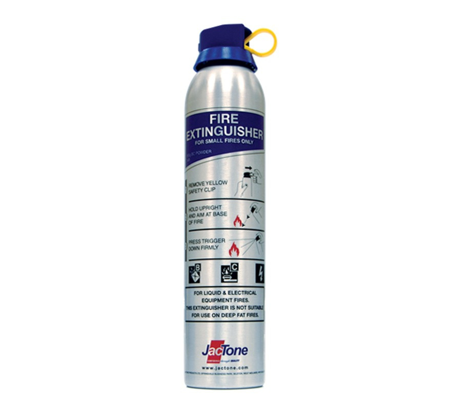 Jactone 950g BC Powder Aerosol Fire Extinguisher (Silver)